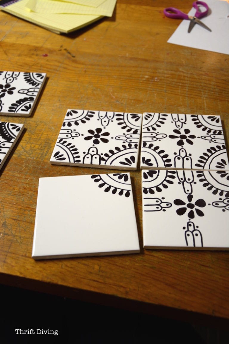 How to Tile a Table Top With Your Own Ceramic Tiles