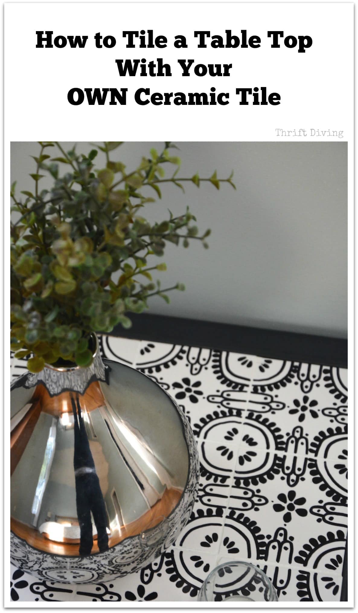 How to Tile a Table Top With Your Own Ceramic Tiles