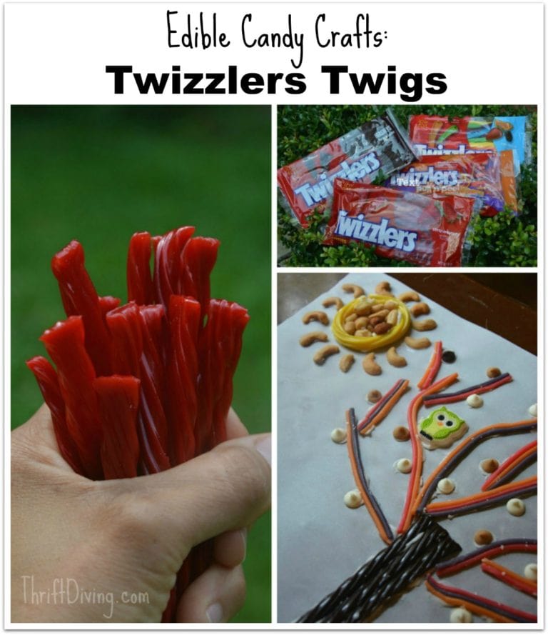 Candy Crafts: Make Edible Twizzlers Twig Trees - Thrift Diving Blog