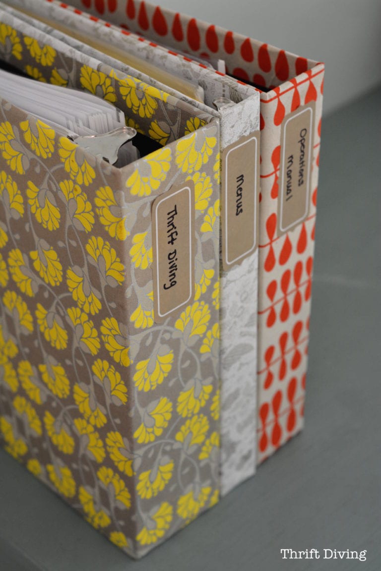 How to Cover Ugly Binders With Pretty Paper: DIY Notebooks