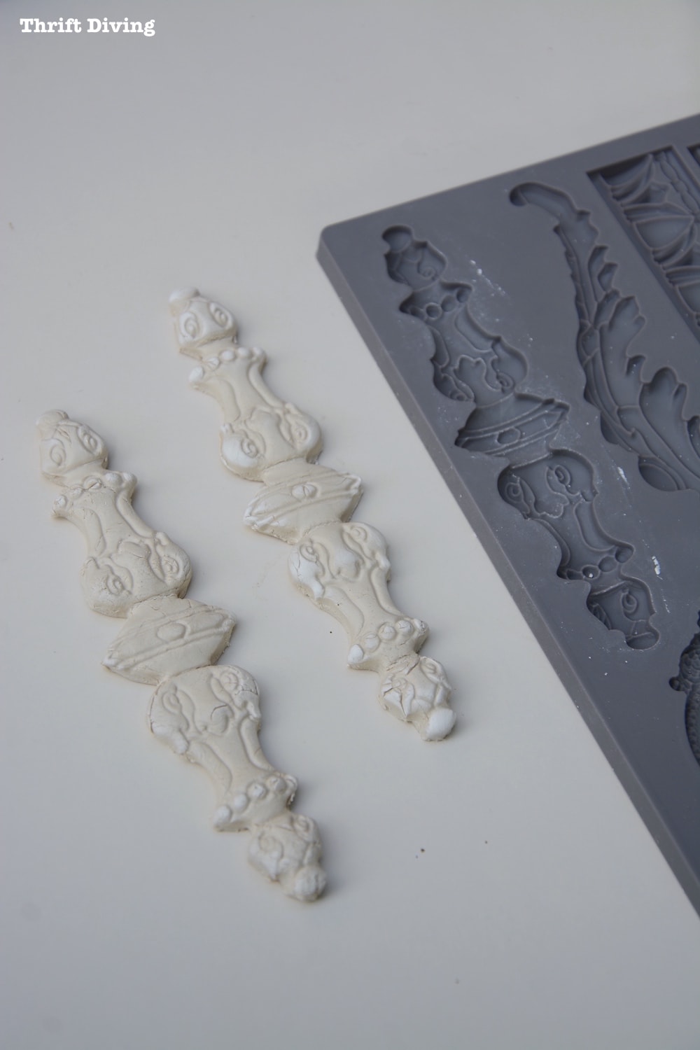 How to Use Clay Molds: Adding Vintage Clay Mold Appliques to Furniture
