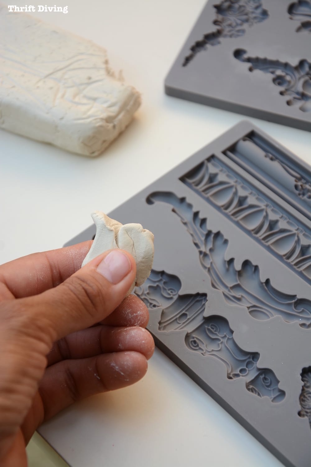 How to Use Clay Molds: Adding Vintage Clay Mold Appliques to Furniture