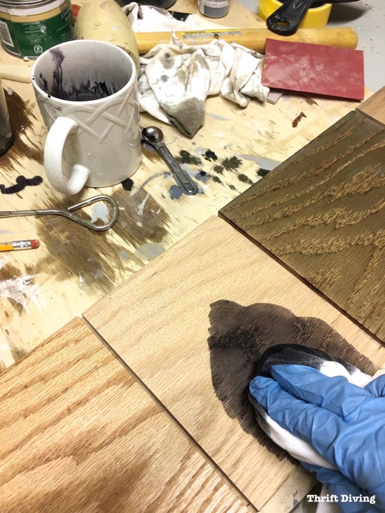 How to Dye Wood And Use Lime Wax to Finish Oak - Highlight the Grain