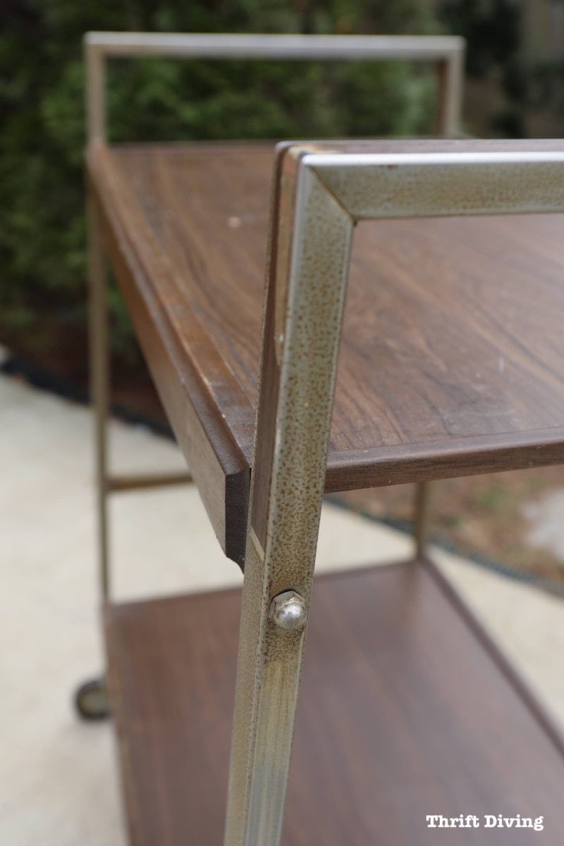 BEFORE & AFTER: Vintage Bar Cart Makeover From the Thrift Store!