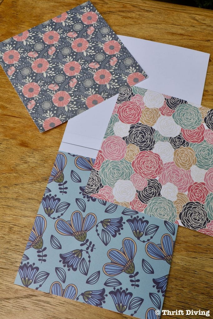 How to Line Drawers With Pretty Scrapbook Paper