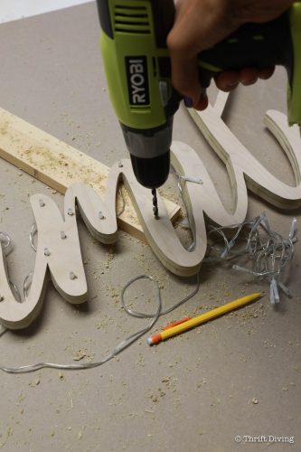 How to Make a DIY Word Light Sign Out of Wood: DIY Tutorial